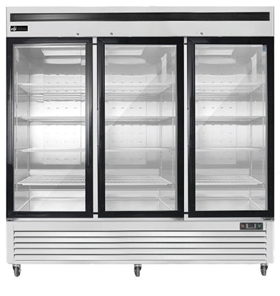 82″ EFI 3 Door Glass Reach In Freezer 74.3 Cu.Ft., F3-82GDSVC