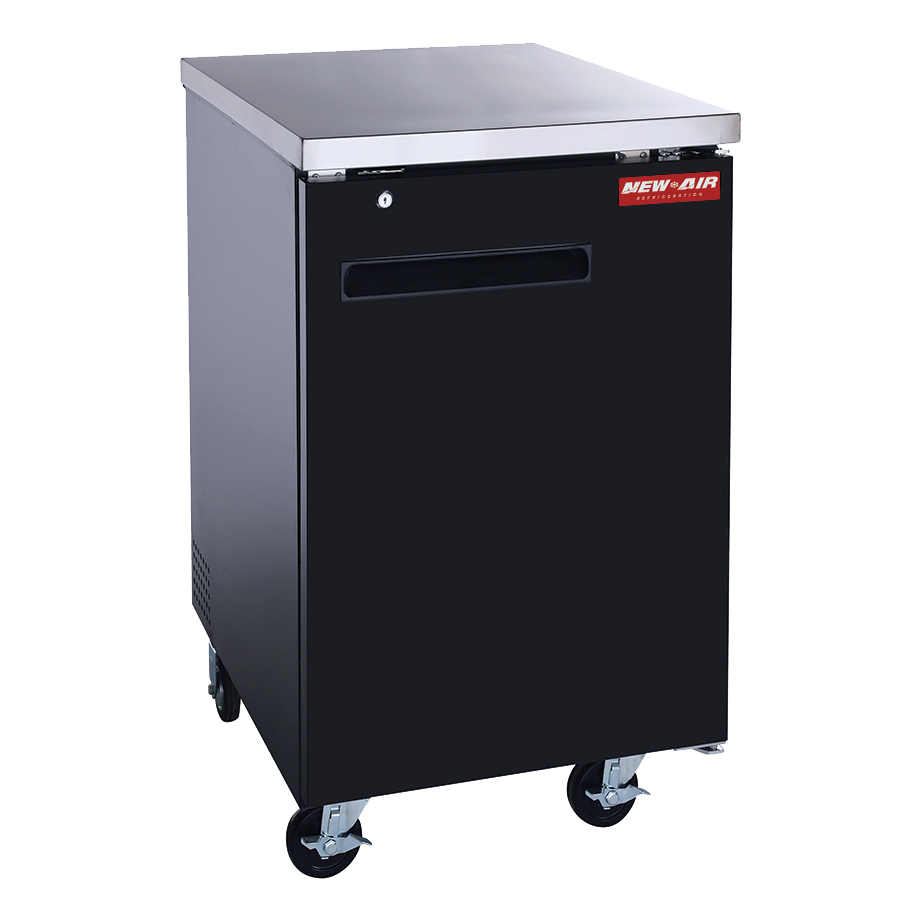 New Air Single Solid Door 23" Back Bar Beverage Refrigerator Cooler