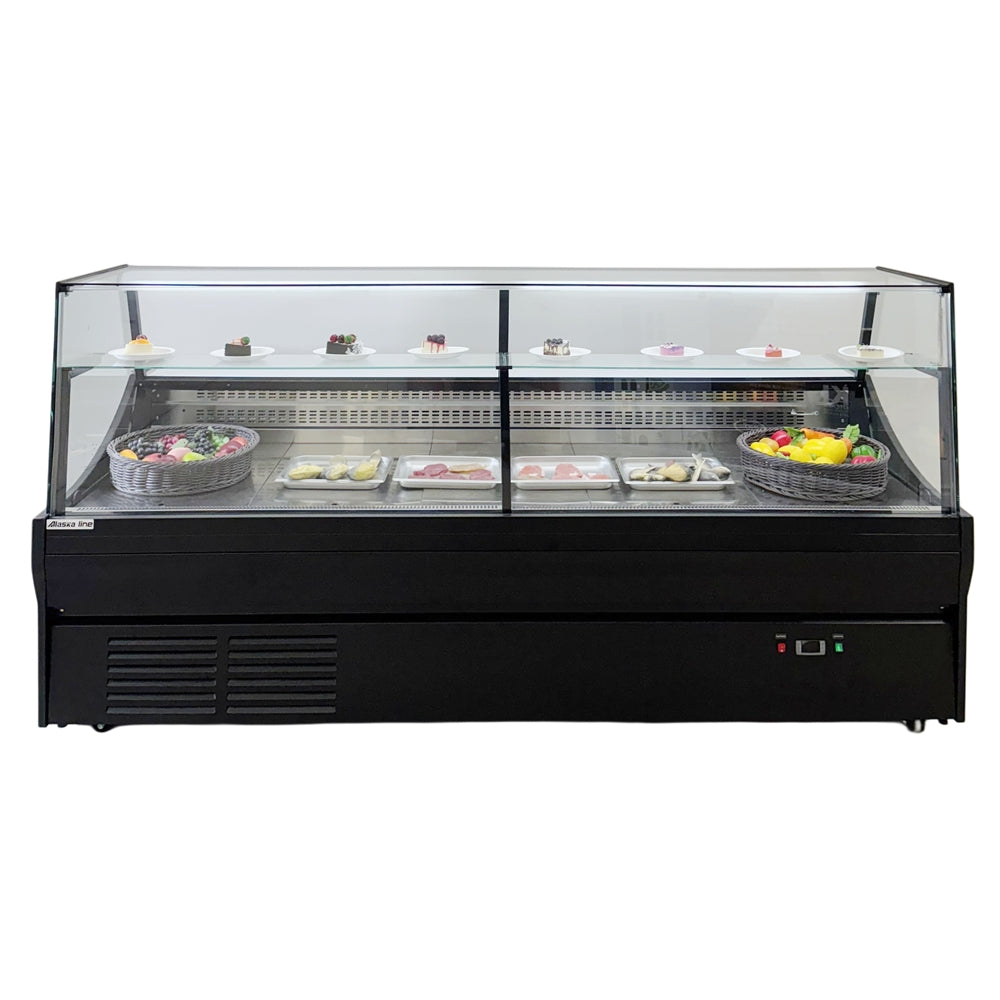 78'' Alaska-Line Square Deli and Meat Display Cooler with Storage HIT-