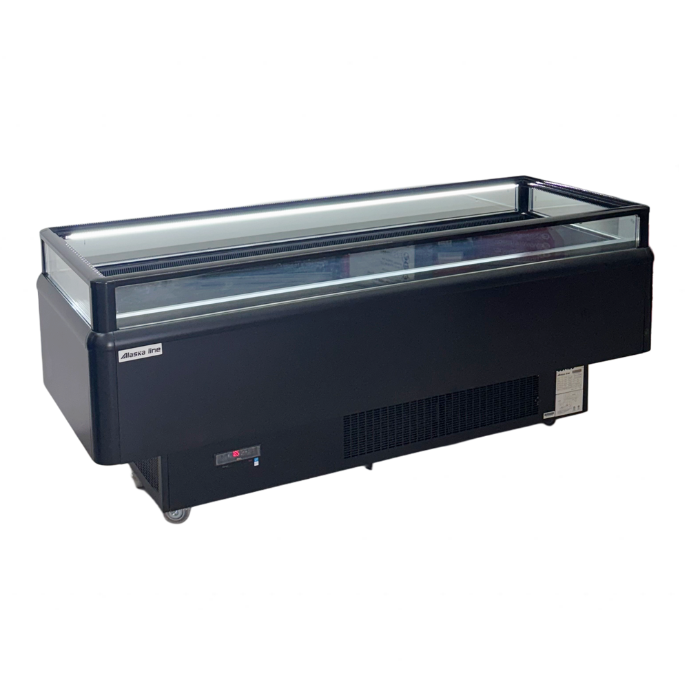 Alaska Line 82'' Dual Temperature Open Display Island Freezer, Cooler