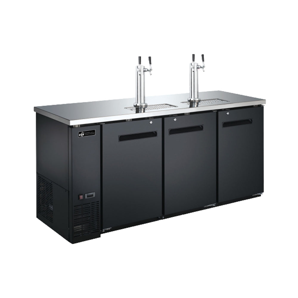 EFI 72″ Beer Dispenser Refrigerator With Double Tab Tower CBBDD3-72CC