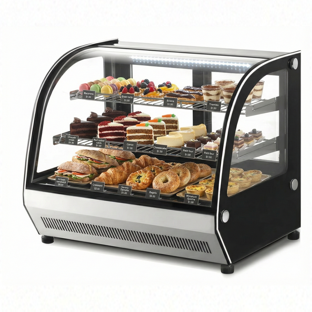 26'' CHEF Refrigerated Countertop Display Case Curved LISA-66C