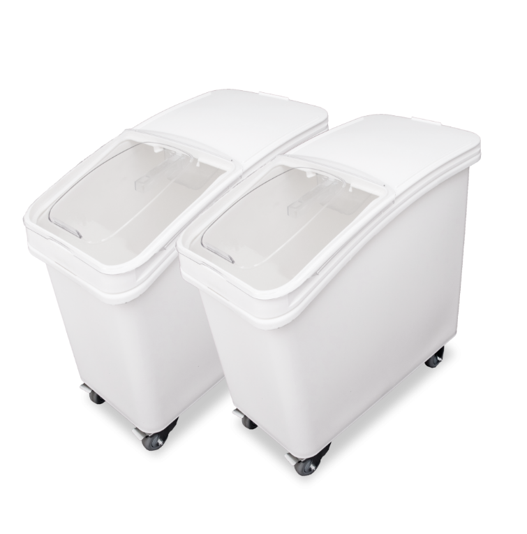 Omcan 102 Liter (27 Gallon) Ingredient Bin with Sliding Lid and Scoop