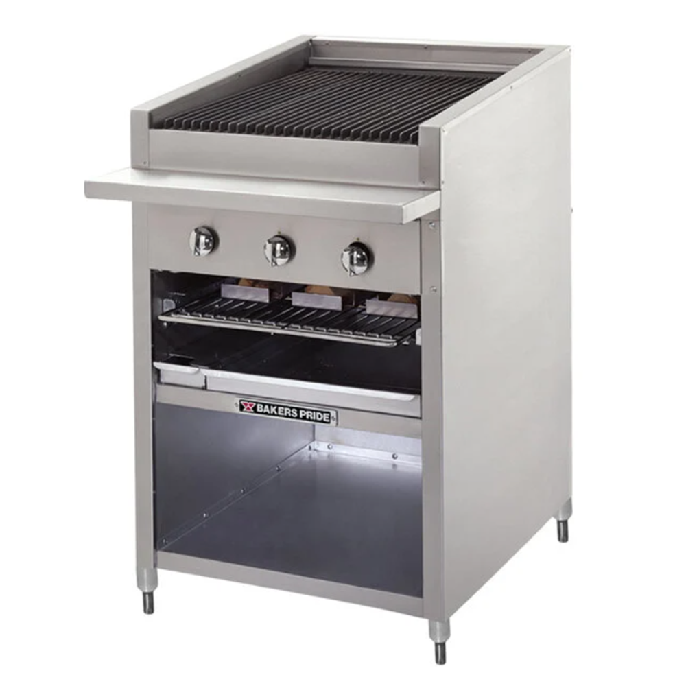 Bakers Pride Natural Gas 48" Floor Model Glo Stone Charbroiler F-48RS