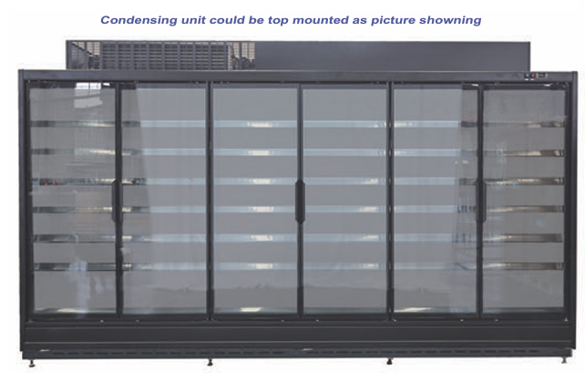 Alaska Line 147.6” Six Doors Multideck Glass Door Cooler Remote HIT-36