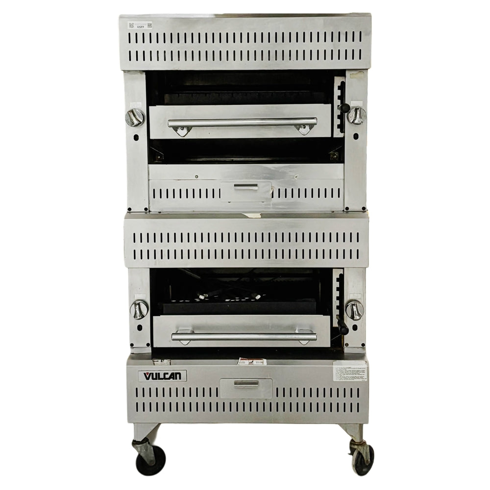 Vulcan VIR2 Natural Gas Double Upright Infrared Broiler - 200,000 BTU