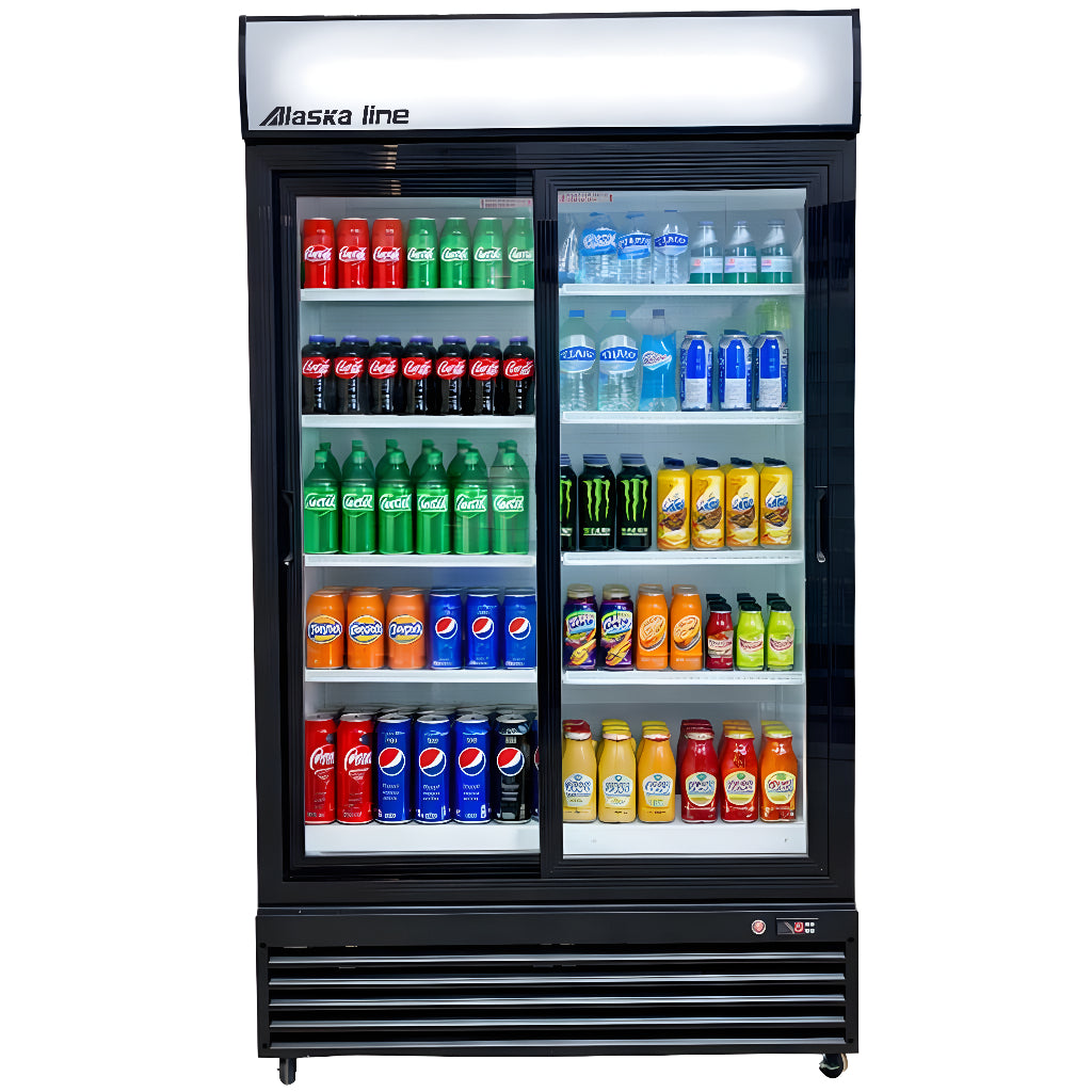 Alaska-Line 45'' Two Sliding Glass Door Cooler 36.7 Cu.Ft. Capacity ...