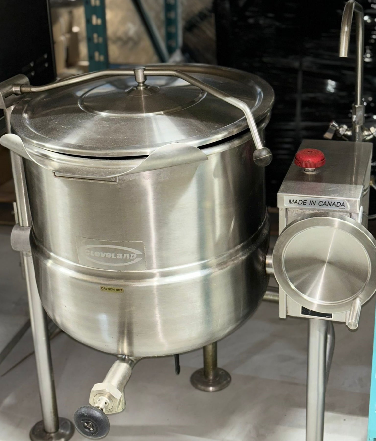 Cleveland Direct Steam Kettle 25 Gallon Tilting 2/3 Steam Jacketed Use