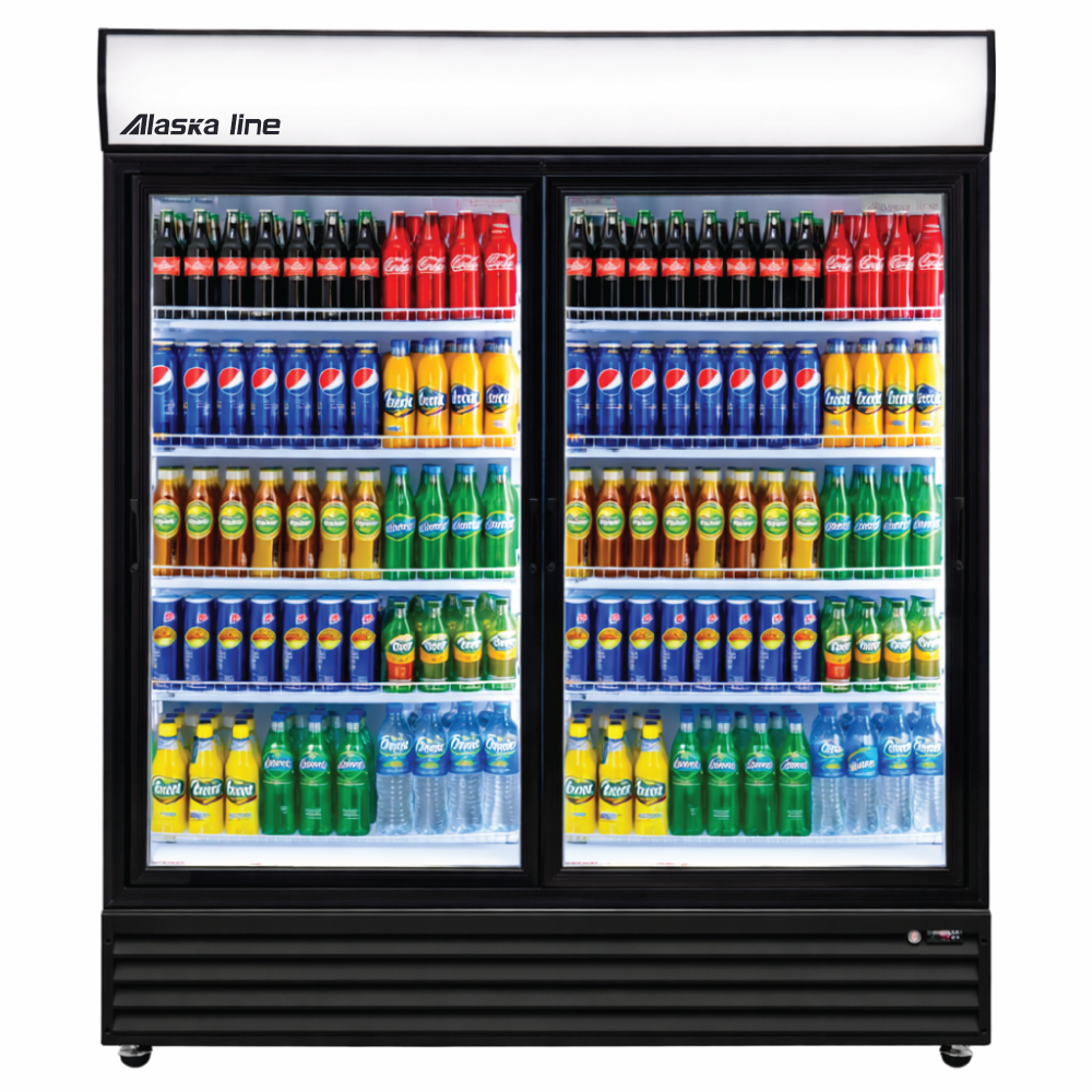 Alaska-Line 52'' Double Sliding Glass Door Cooler - 38.3 Cu.Ft. HIT-80