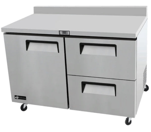 EFI 48.2" Refrigerated Prep Table with One Door & Two Drawers CSDW2-48