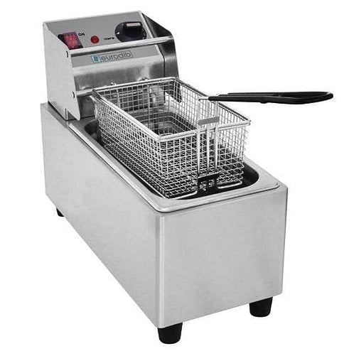 Eurodib Electric Countertop Fryer with Full Size Basket 0.8 Gal (3 L)