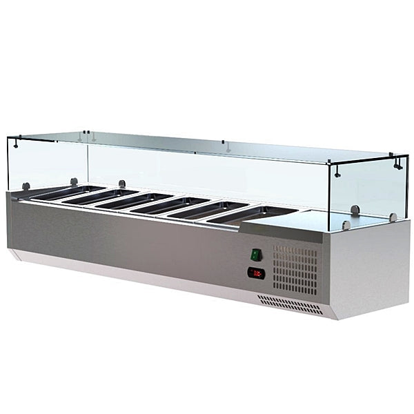 60" CHEF Refrigerated Countertop Topping Rail VRXH-1500/380 | SINCO ...